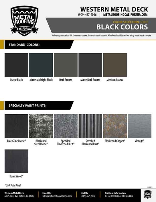 Download Metal Roofing Color Charts For Roof & Wall Panels